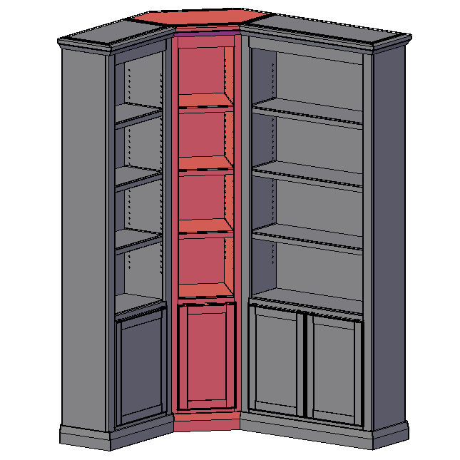 Solid Wood Furniture: CL5 Corner Bookcase | Stuart David